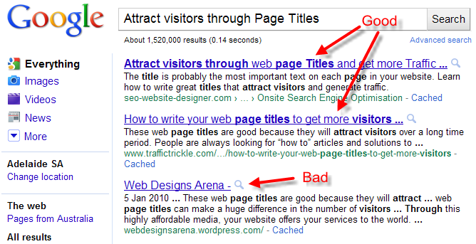 For SEO Pages Page Title Is The Main Text In HTML